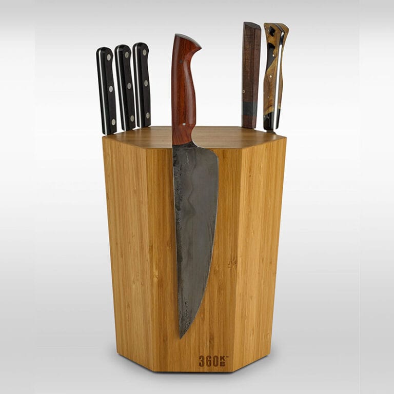 The 360KB™ – Honey Bamboo - 360 Knife Block